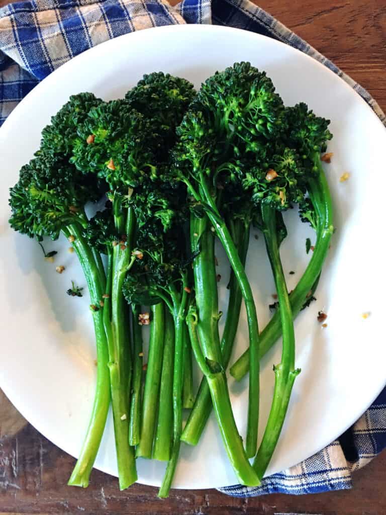Sautéed Broccolini with Garlic (Easy Small Batch Recipe) - One Happy Dish