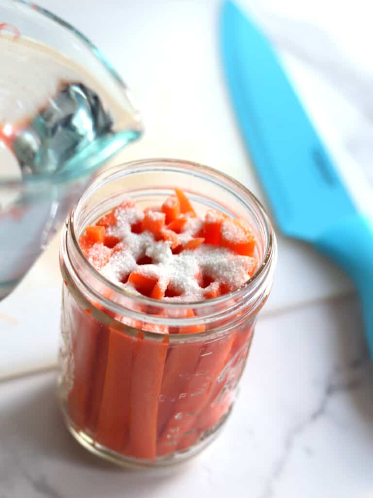 Small Batch Fermented Carrots (Crunchy & Savory) - One Happy Dish