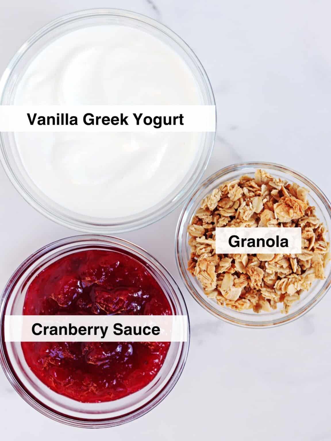 Cranberry Yogurt Parfait - One Happy Dish