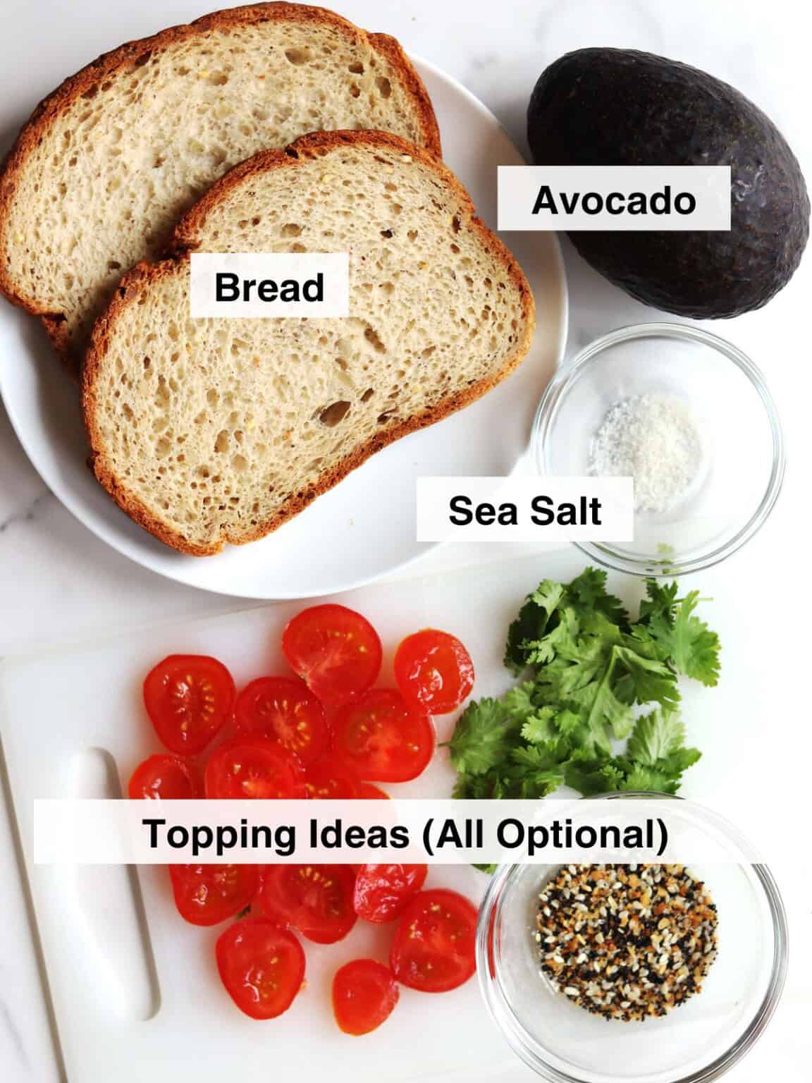 Avocado Toast (and Topping Ideas) - One Happy Dish