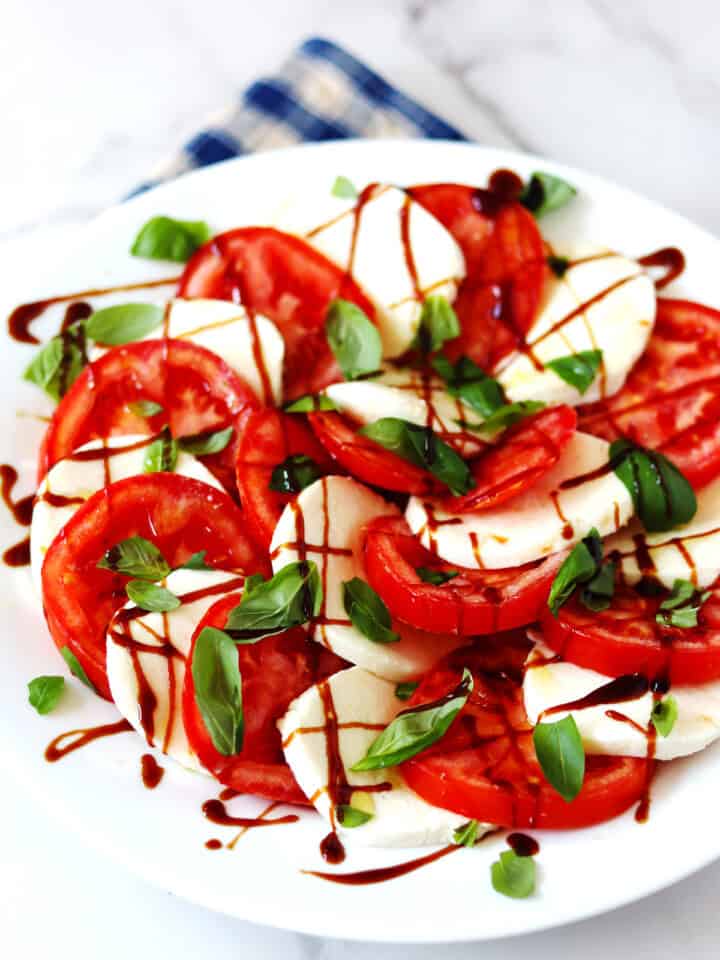 Easiest Caprese Salad (10 Minutes) - One Happy Dish